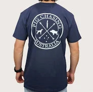 Pig Chasing Australia - Original Logo T-Shirt in Navy