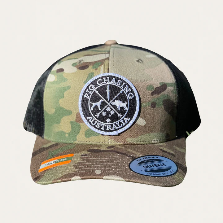 Pig Chasing Australia - Original Logo Cap - Green Camo