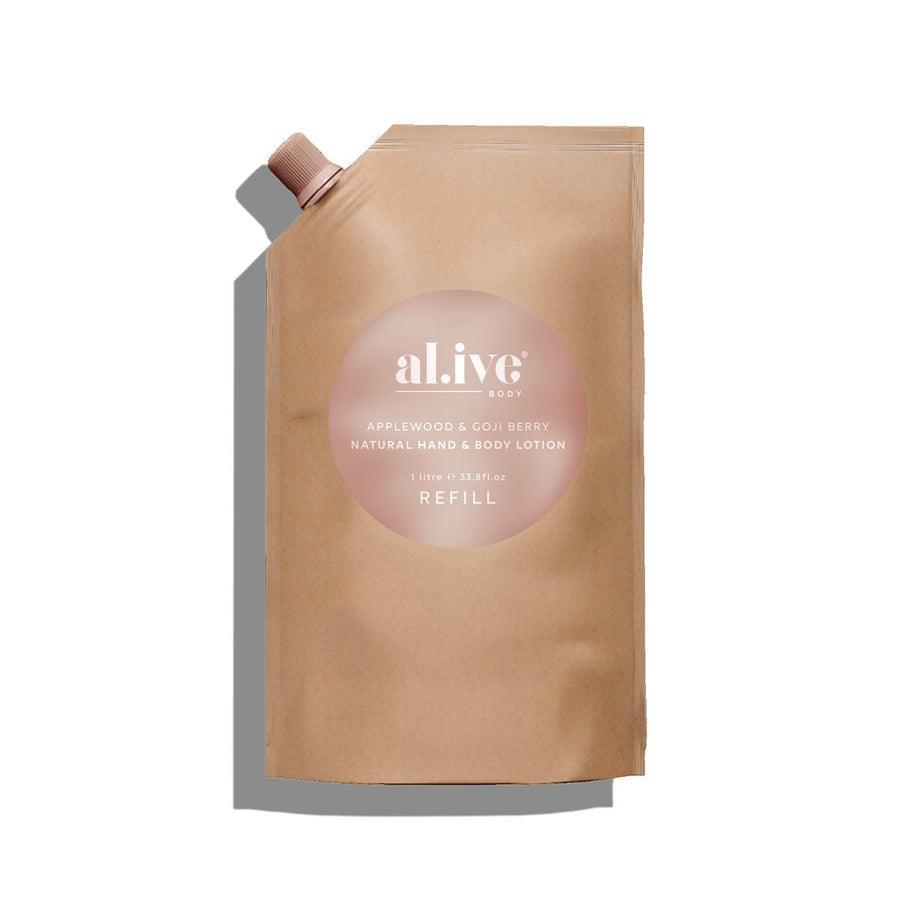 Al.ive Body - 1 Ltr Natural Hand And Body Lotion Refill Applewood ...