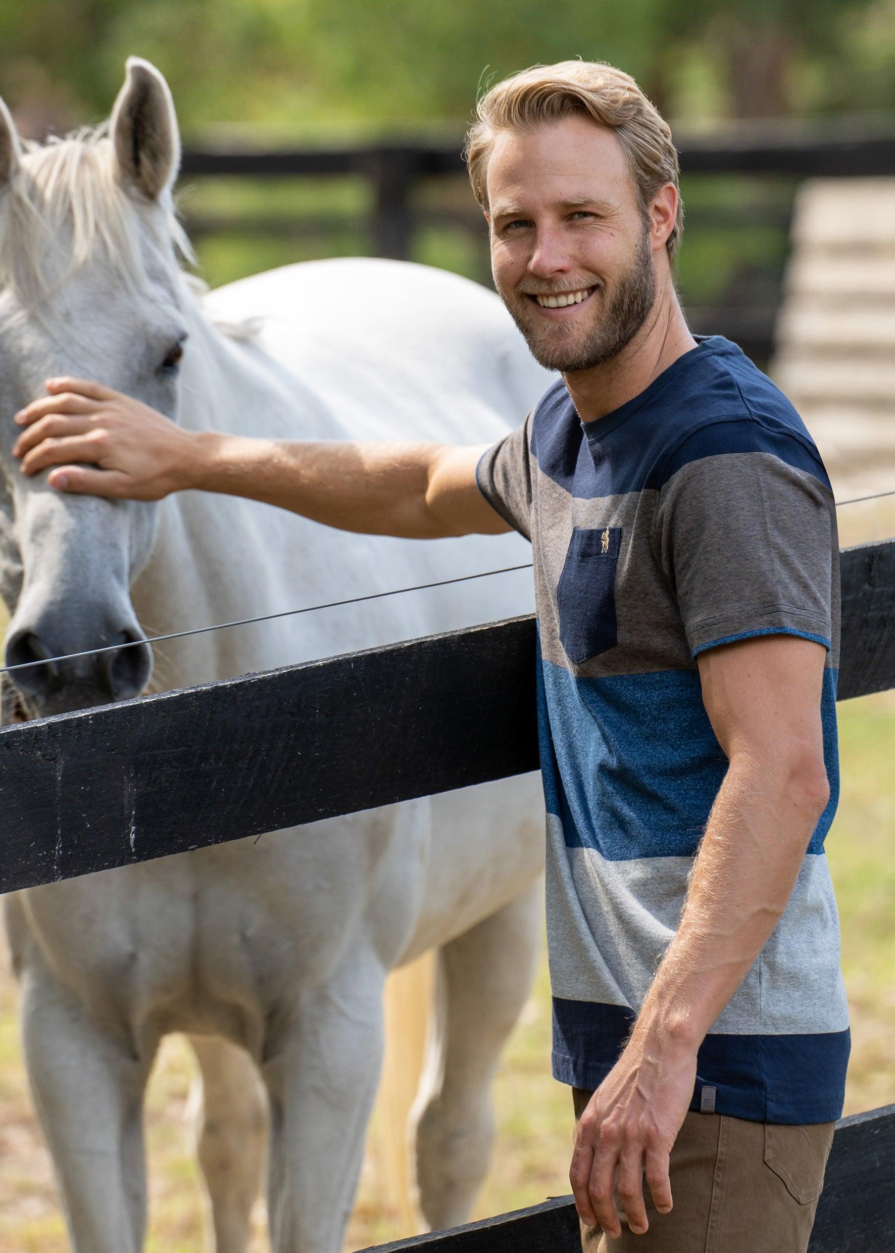 Thomas Cook - Men's Spencer Stripe 1 Pocket Short Sleeve Tee