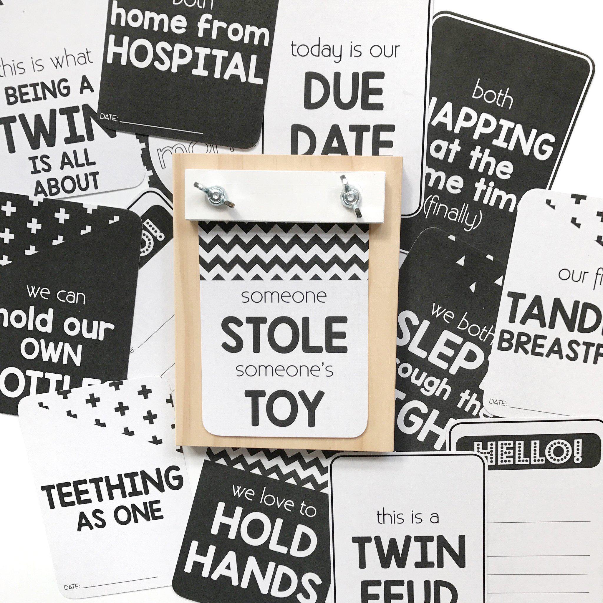 Vanda Baby - Twin Milestone Cards - Gifts for Twins